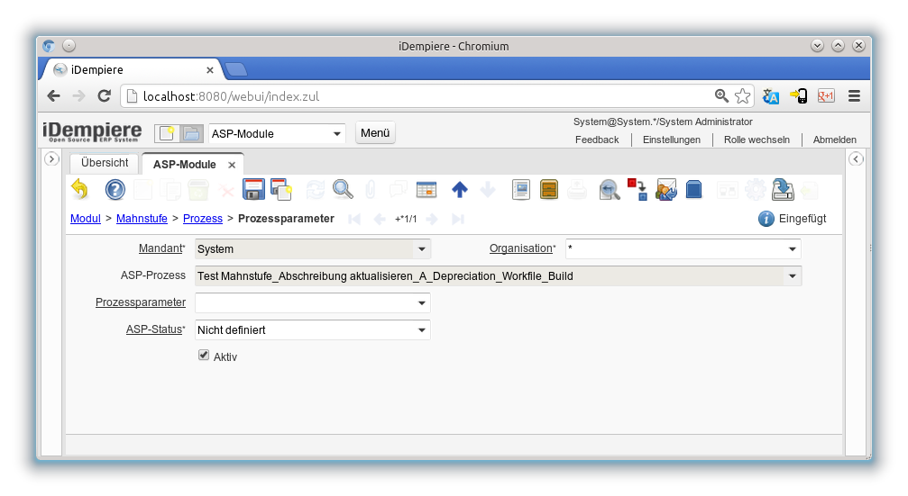 ASP-Module (Fenster ID-53015) – iDempiere de