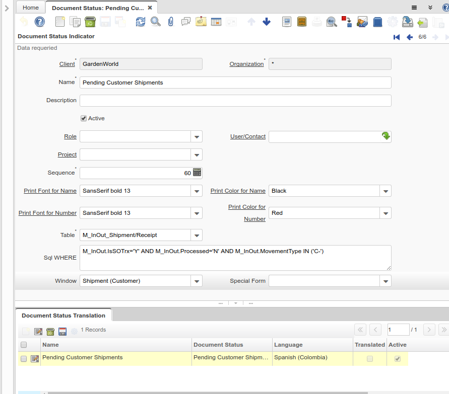 Document Status (Window ID-200090) - iDempiere en