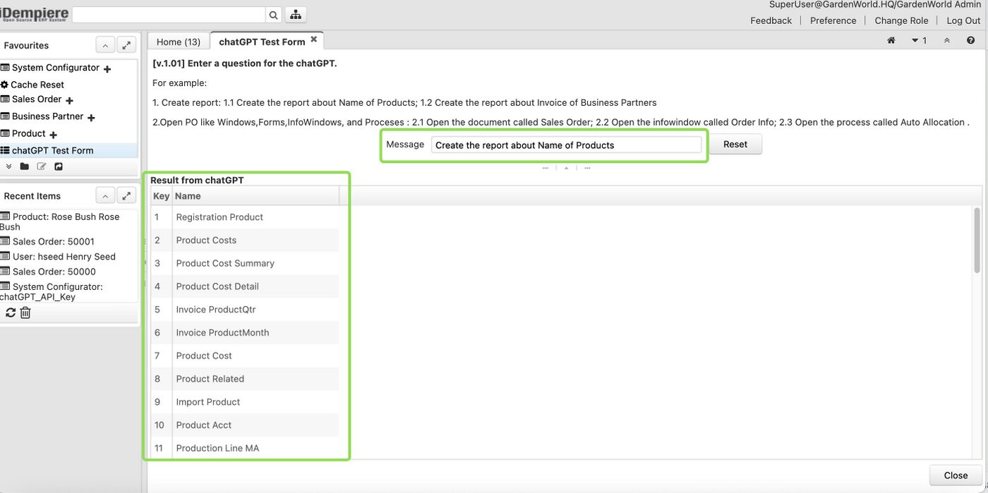 Plugin: chatGPT - iDempiere en