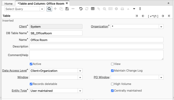 Application Dictionary - Create a Custom Table and Window - iDempiere en