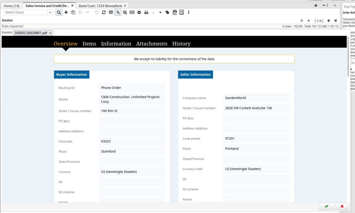 Plugin: ZUGFeRDXInvoice - iDempiere en