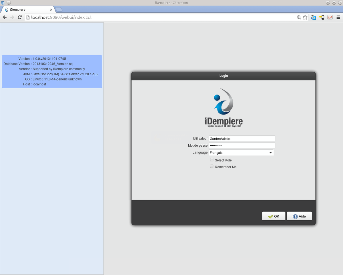 Login Help — iDempiere fr